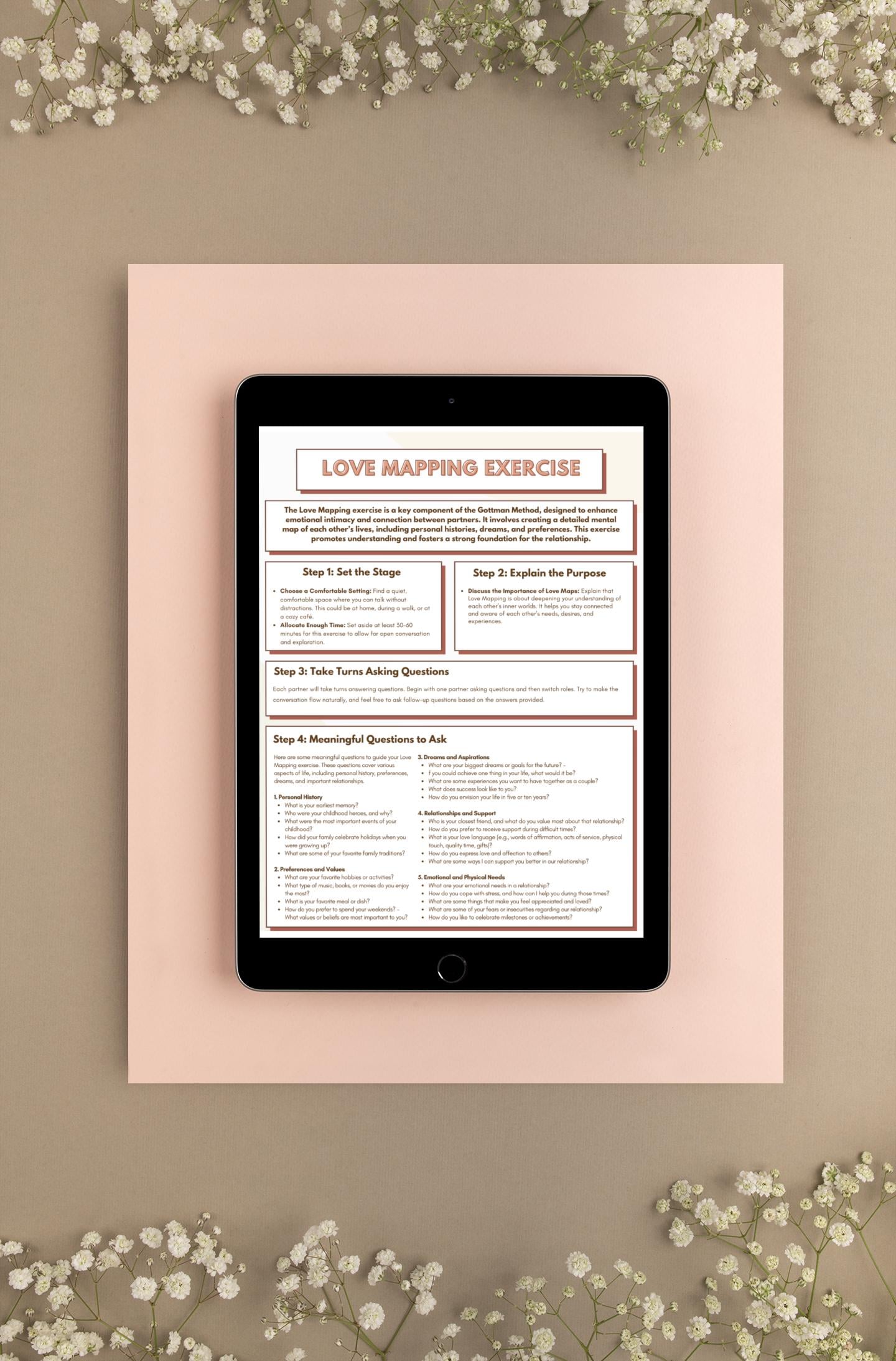Gottman Method Love Mapping Exercise; Love Mapping; Couples Therapy ...