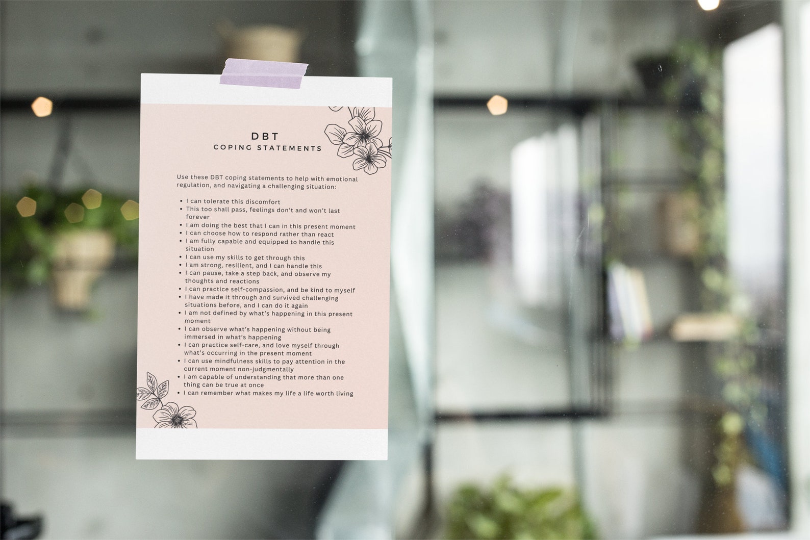 DBT Coping Statements - Etsy