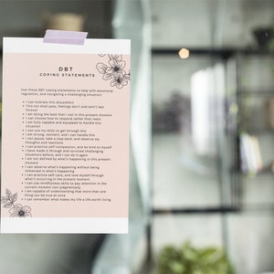 DBT Coping Statements - Etsy