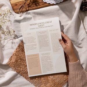 Mindfulness Cheat Sheet (DBT & ACT) - Etsy