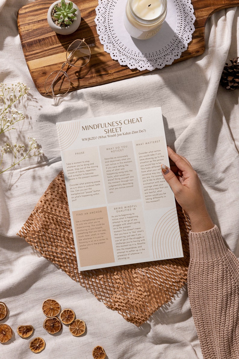 Mindfulness Cheat Sheet DBT & ACT - Etsy