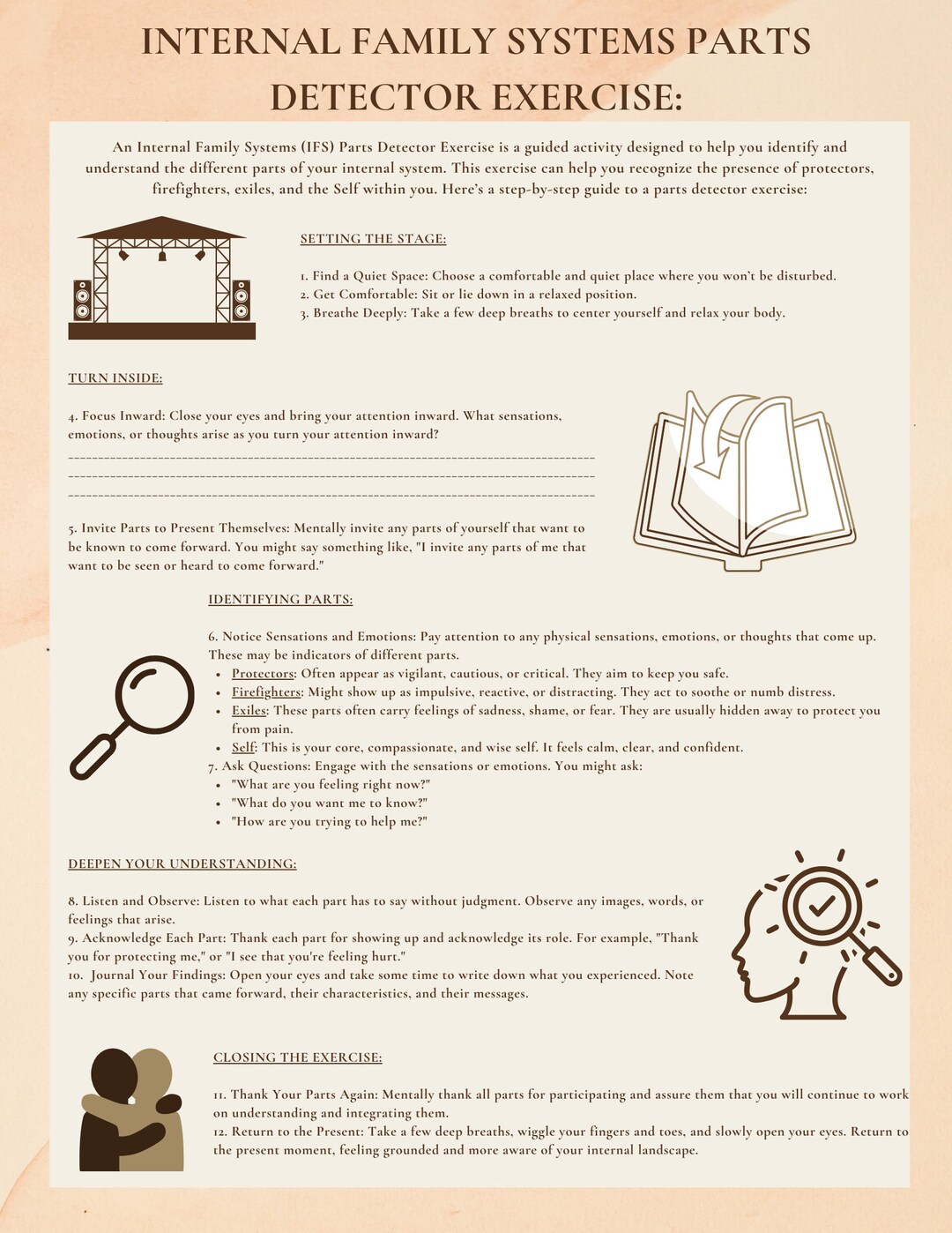 IFS Parts Detector Exercise: Internal Family Systems Therapy Resources ...