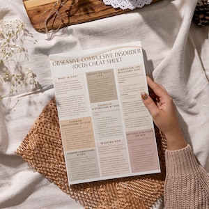 OCD Cheat Sheet: Obsessions, Compulsions & Resources (worksheet) - Etsy