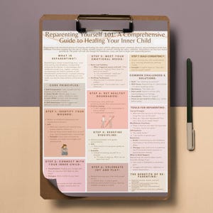 Reparenting Guide: Healing Your Inner Child (worksheet) - Etsy