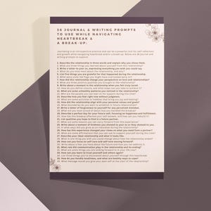36 Journal Prompts for Navigating Heartbreak and Break-ups; Break-up ...