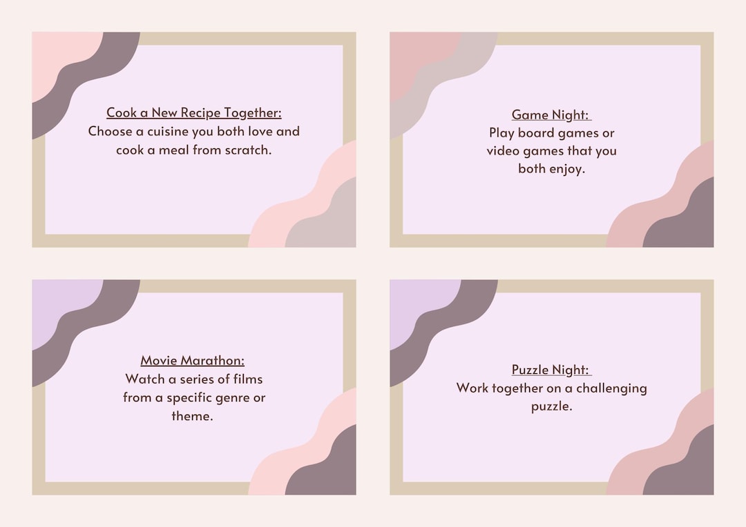 Gottman-inspired Date Night Idea Cards for Couples - Etsy