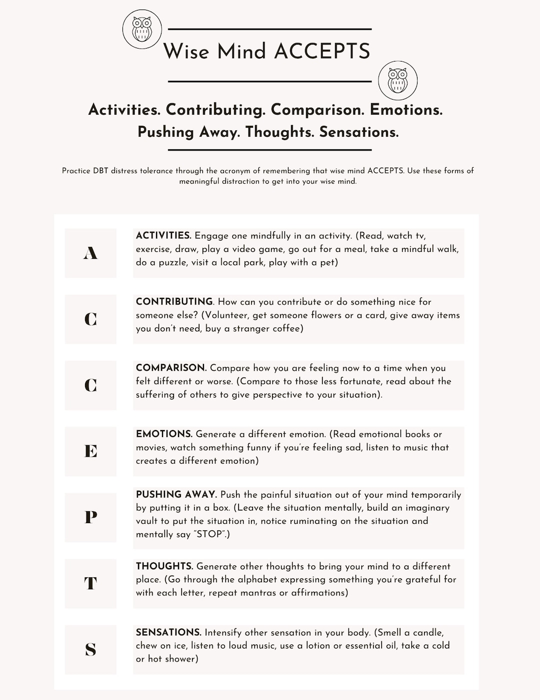 DBT ACCEPTS SKILL - Etsy