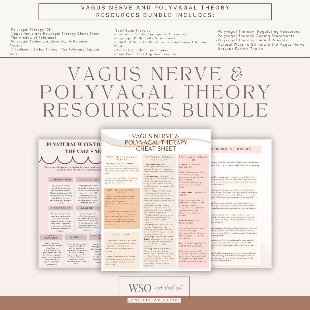 Vagus Nerve and Polyvagal Theory Resources Bundle; Trauma Informed Care ...