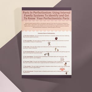 Internal Family Systems Parts in Perfectionism; Perfectionism Resources ...