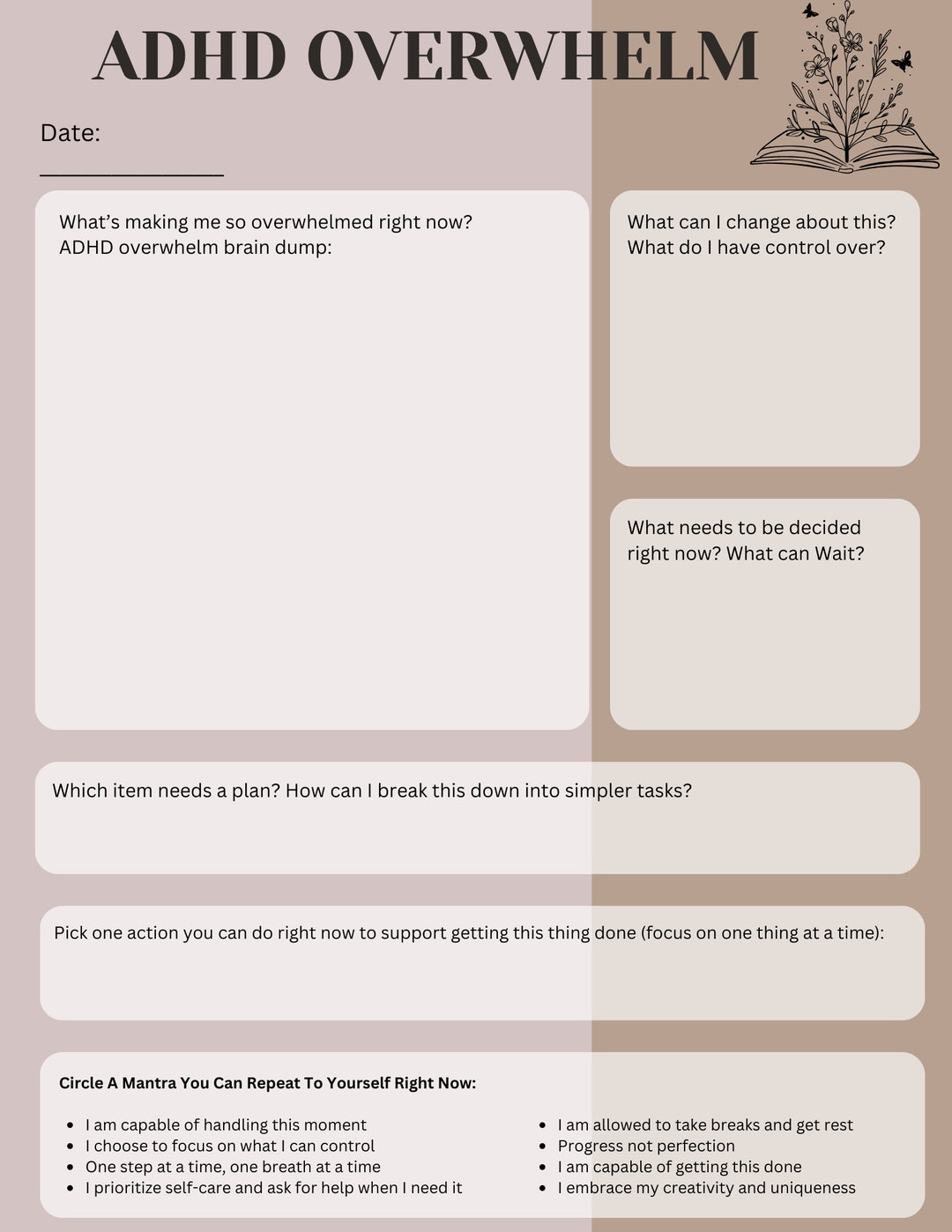 Managing ADHD Overwhelm - Etsy Canada