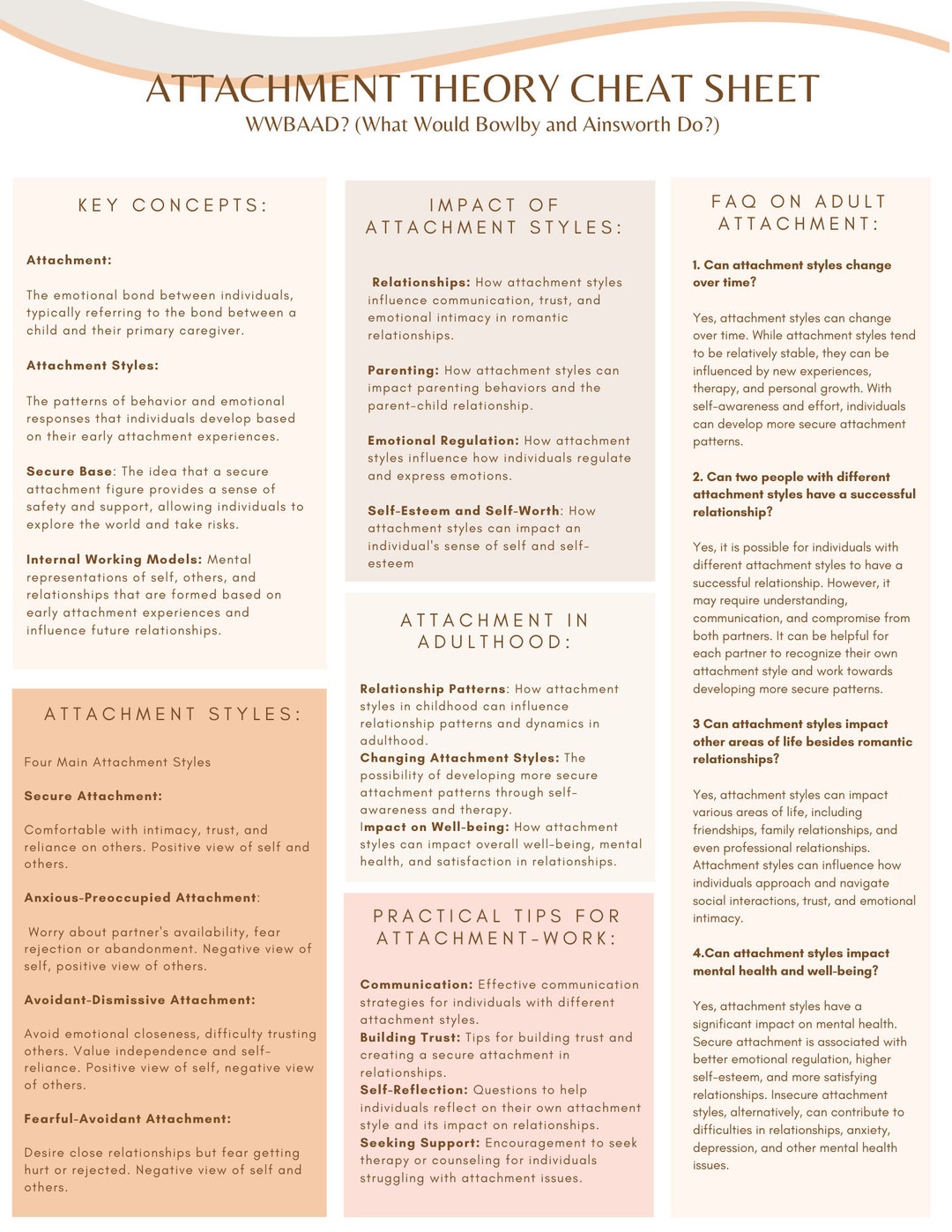 Attachment Theory Cheat Sheet - Etsy Attachment Theory Cheat Sheet - Etsy