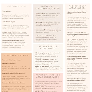 Attachment Theory Cheat Sheet - Etsy