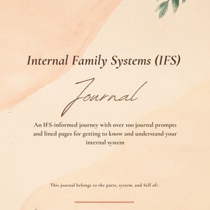 Internal Family Systems (IFS) Guided Journal; IFS Journaling; Journal ...