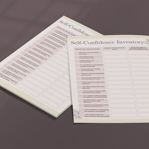 Self-confidence Inventory Worksheet: Self-esteem & Self-improvement - Etsy