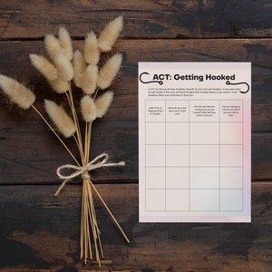 Acceptance and Commitment Therapy (ACT) Getting Hooked Tracker - Etsy