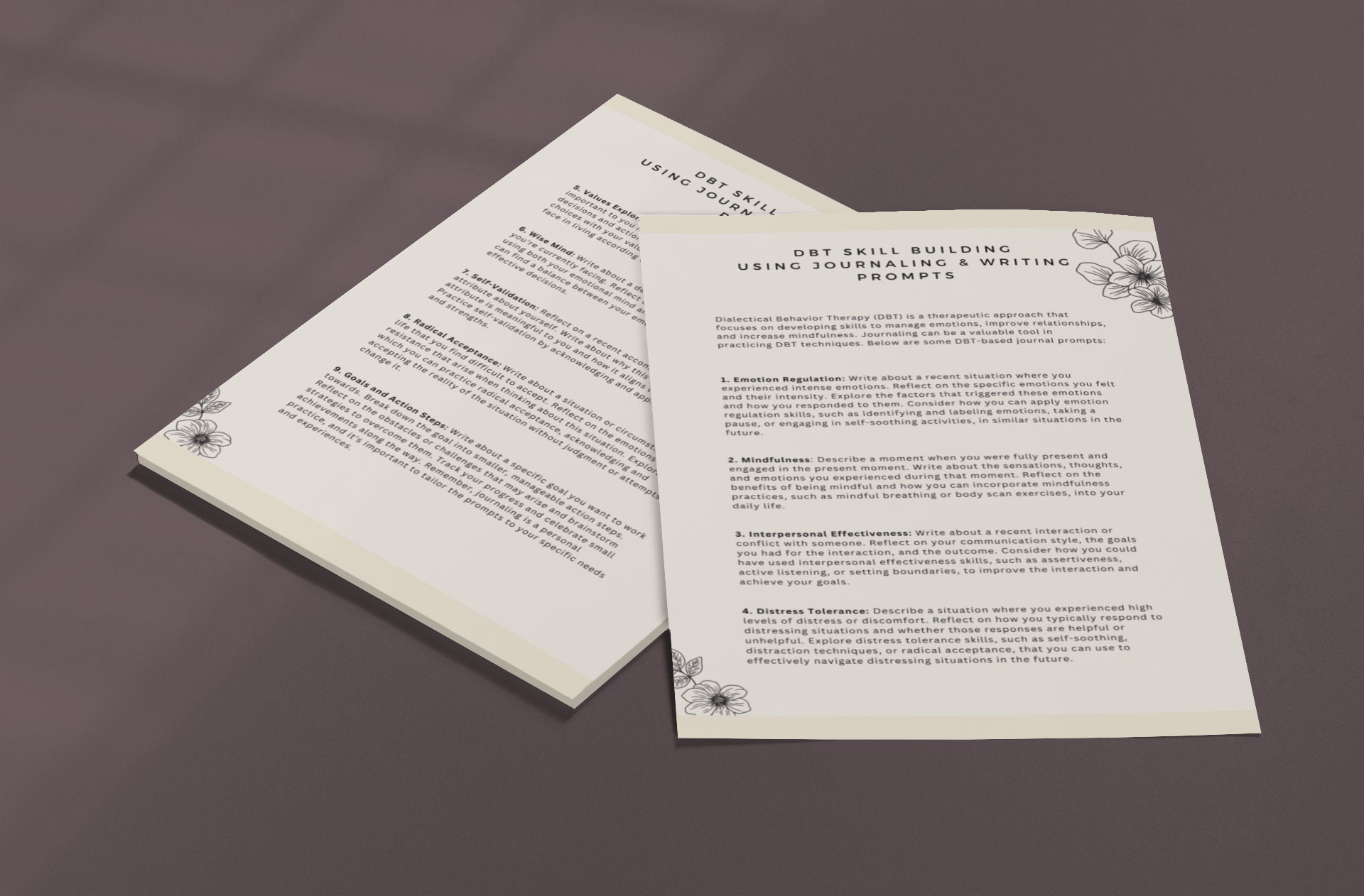 DBT Skill Building Using Journaling and Writing Prompts DBT Skills DBT ...