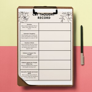 CBT Thought Record - Etsy