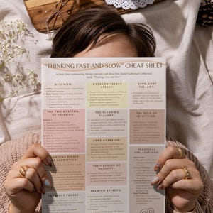 Thinking Fast and Slow Cheat Sheet: Daniel Kahneman Overview (digital ...