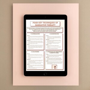Narrative Therapy Techniques Worksheet: Therapist Resources - Etsy