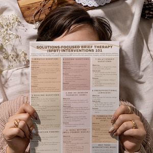 SFBT Interventions 101: Solution-focused Brief Therapy Worksheets - Etsy