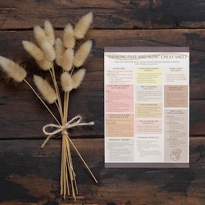 Thinking Fast and Slow Cheat Sheet: Daniel Kahneman Overview (digital Download) - Etsy