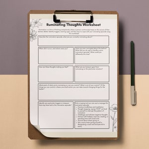 Ruminating Thought Record - Etsy