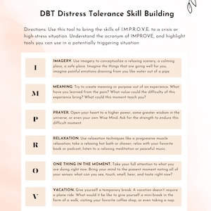 IMPROVE the Present Moment DBT Skill - Etsy