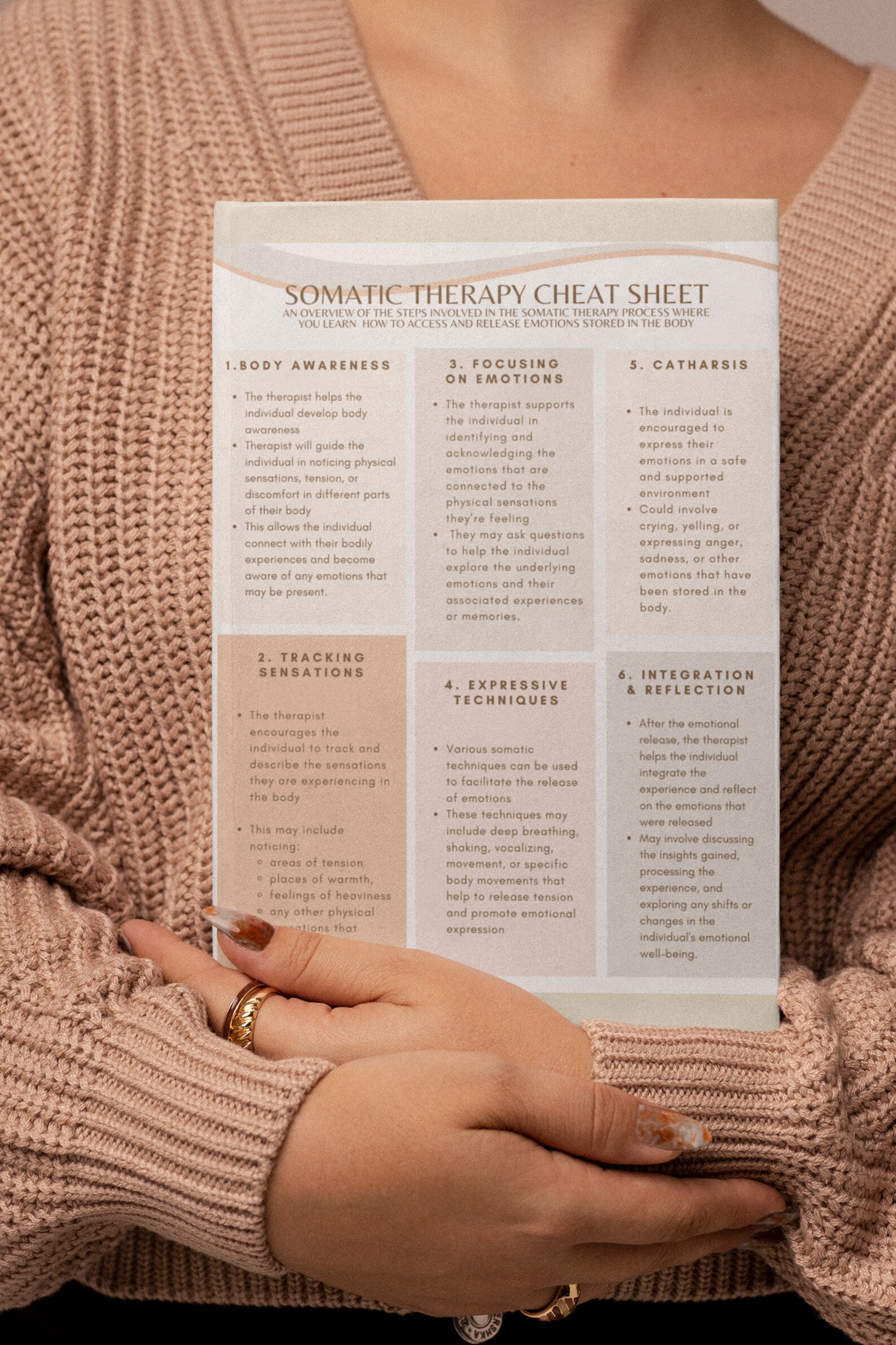 Somatic Therapy Cheat Sheet - Etsy