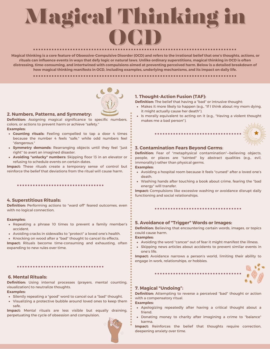 Magical Thinking in OCD Worksheet: Obsessive Compulsive Disorder ...