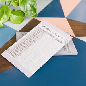 Self-confidence Inventory Worksheet: Self-esteem & Self-improvement - Etsy