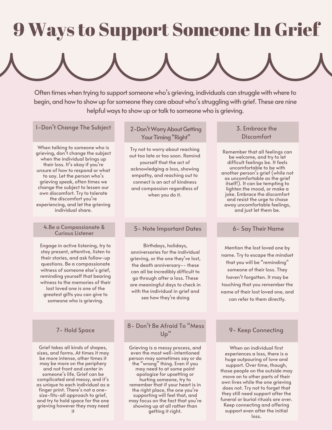 9 Ways to Support Someone in Grief Grief Therapy Grief Support Grief ...