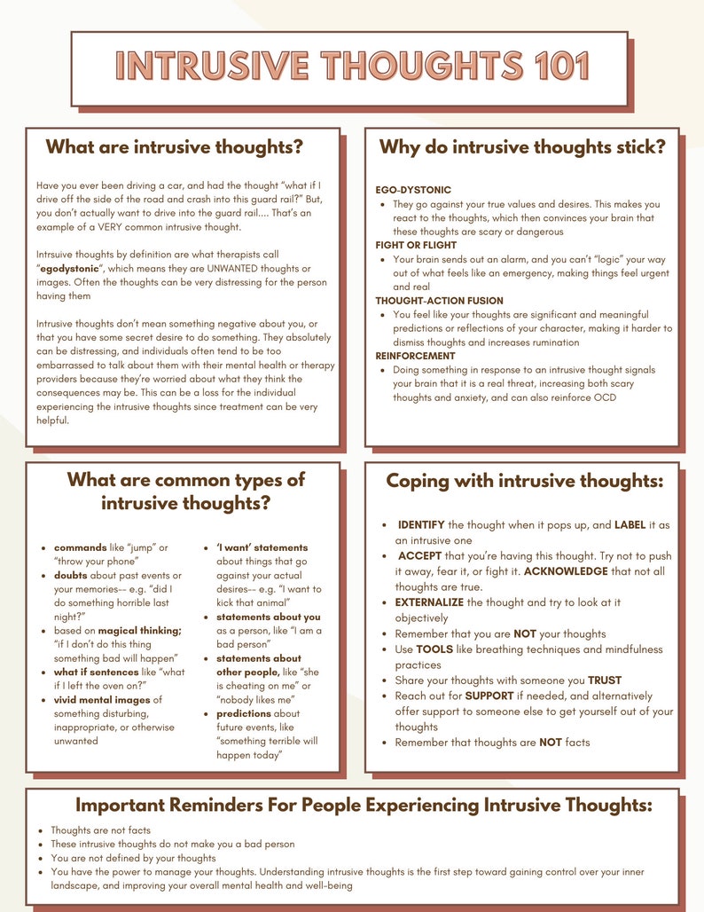 Intrusive Thoughts 101 Intrusive Thoughts OCD Coping With Intrusive ...