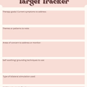 EMDR Therapy Session Tracker: Target Worksheet - Etsy