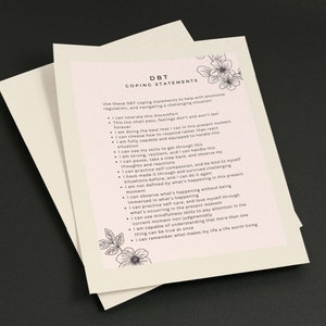 DBT Coping Statements - Etsy
