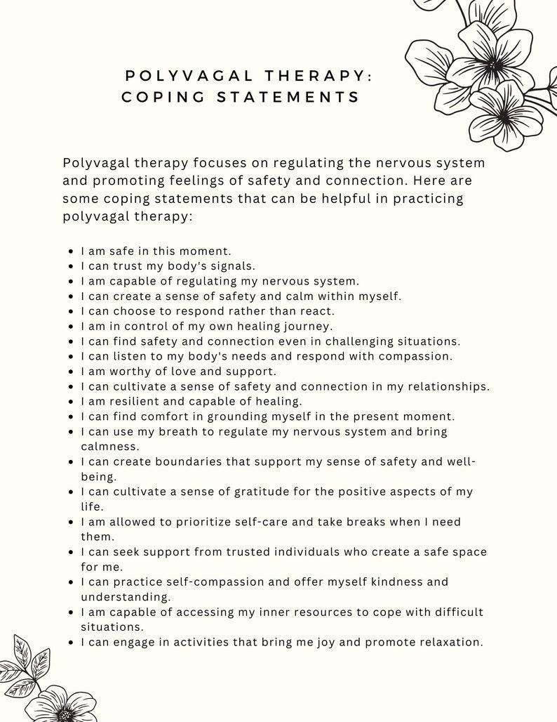 Vagus Nerve and Polyvagal Theory Resources Bundle Trauma Informed Care ...