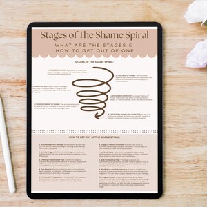 Shame Spiral Worksheet: Therapy Resources (PDF) - Etsy
