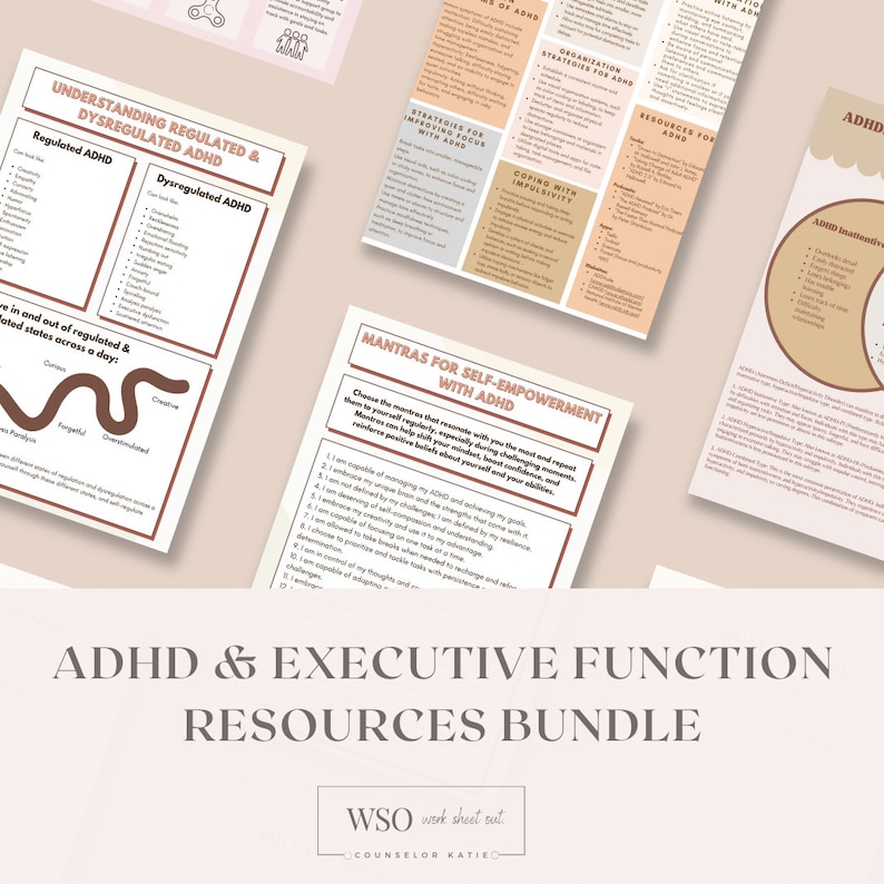 ADHD & Executive Function Resources Bundle Attention Deficit ...