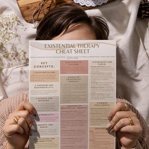 Existential Therapy Cheat Sheet: Therapist Resource (PDF) - Etsy