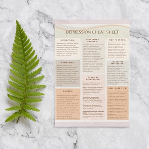 Depression Cheat Sheet; Depression Resources; Managing Depression ...