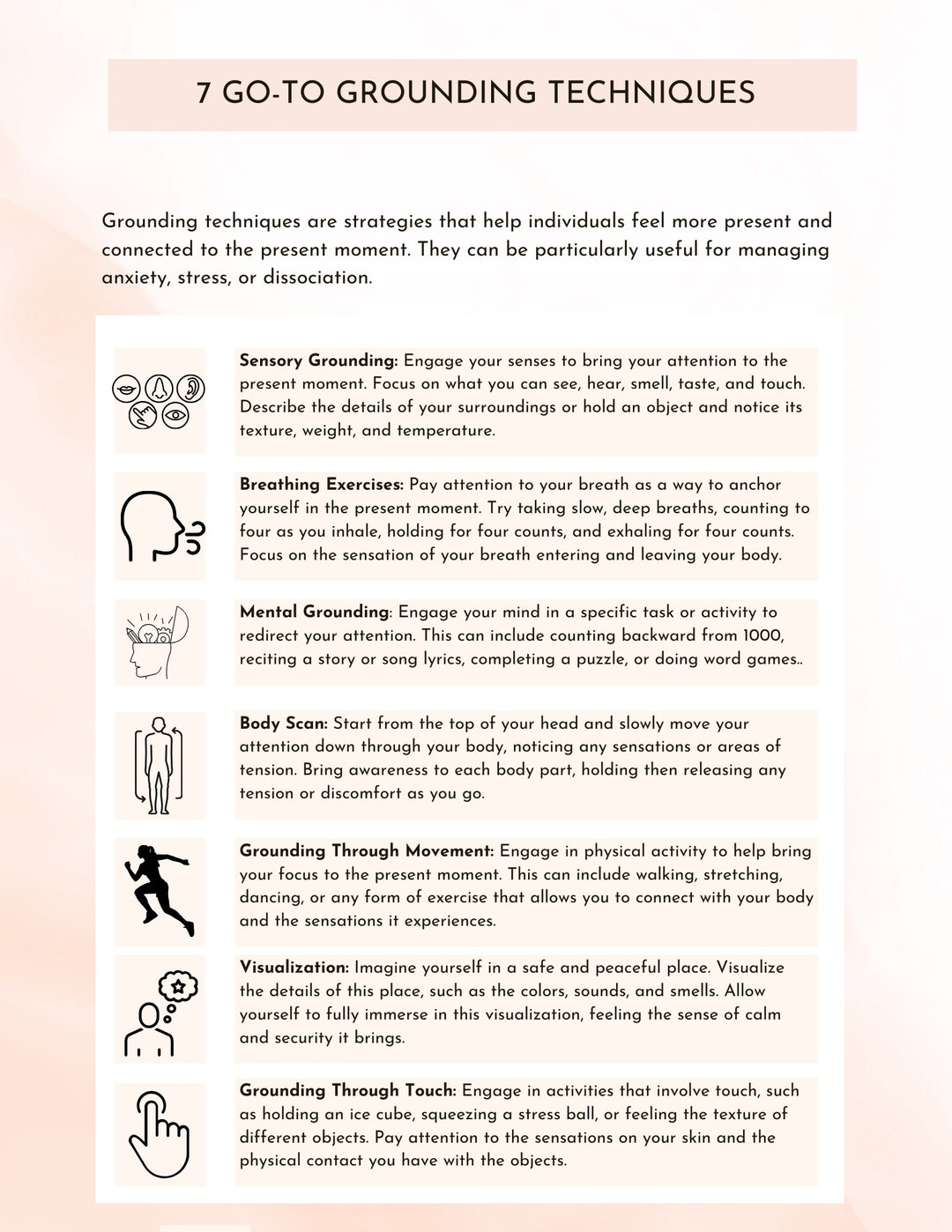 Grounding Techniques: 7 Go-to Grounding Techniques - Etsy