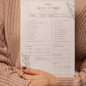 Daily Self-care Check-in - Etsy