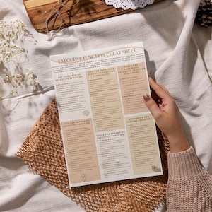 Executive Function Cheat Sheet; ADHD Tools; ADHD Resources ...