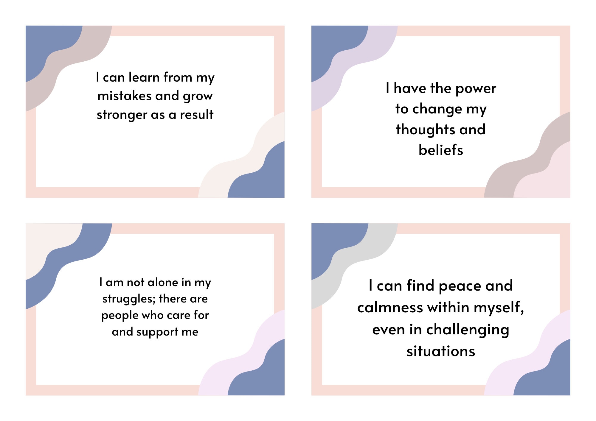 DBT Coping Statements Flashcards - Etsy
