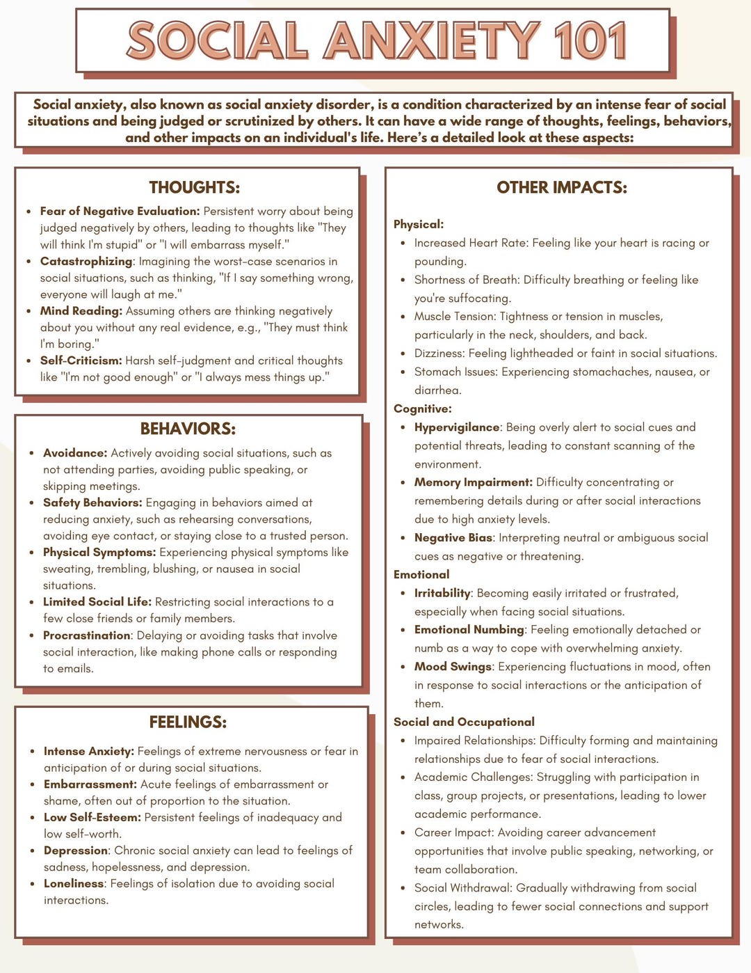 Social Anxiety 101; Social Anxiety Worksheet; Social Anxiety Resources ...