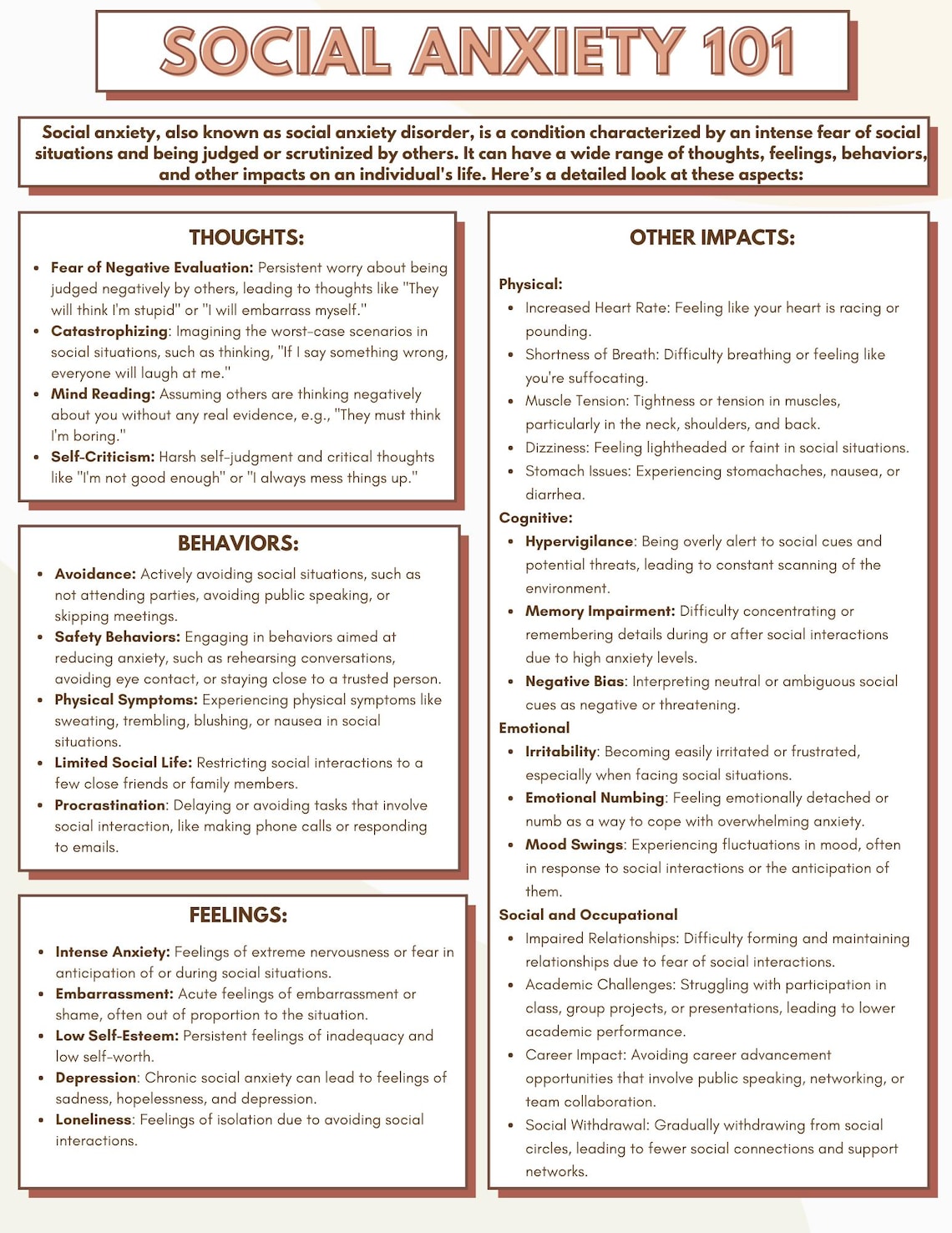 Social Anxiety 101 Social Anxiety Worksheet Social Anxiety Resources ...