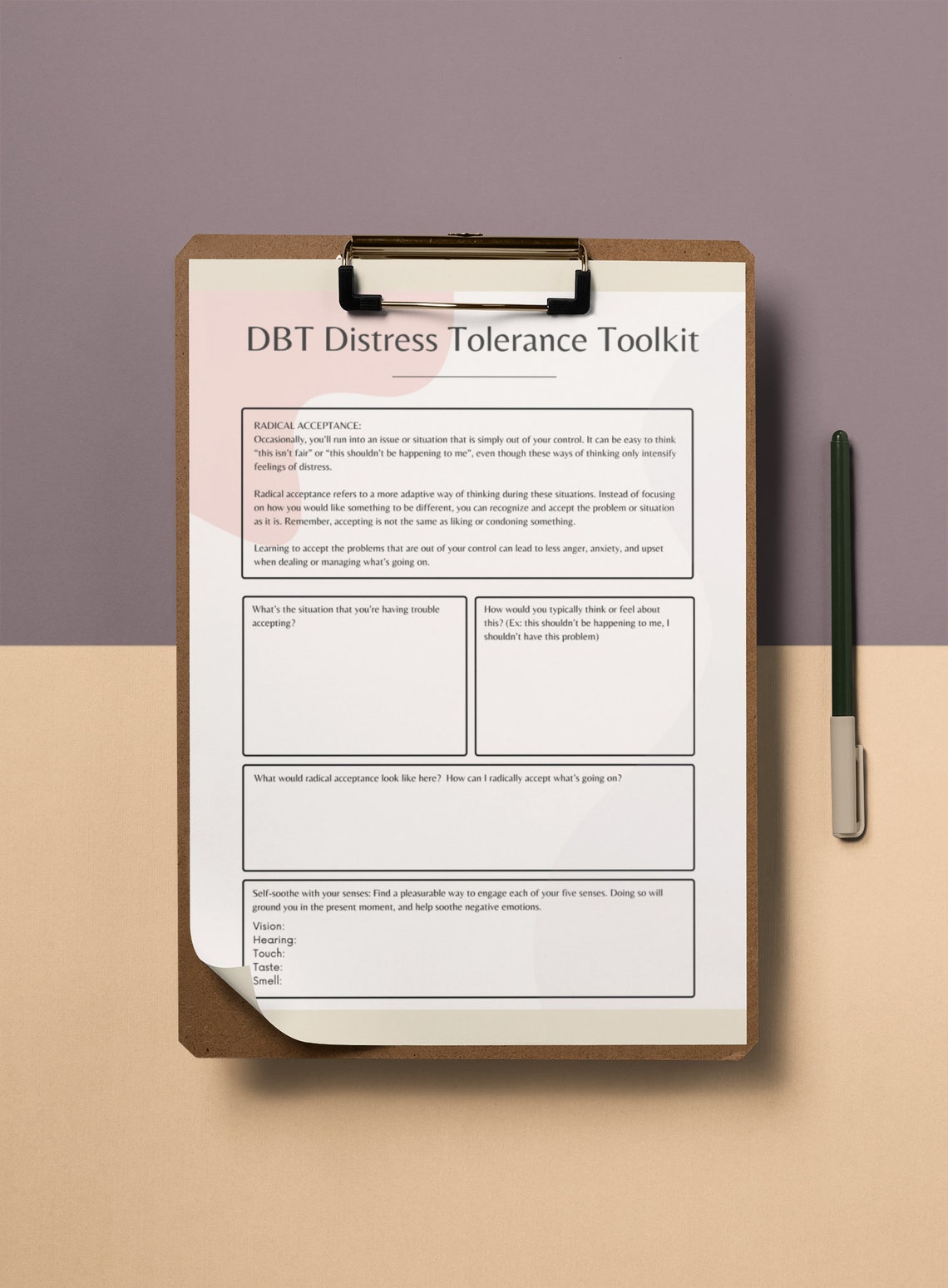 DBT Distress Tolerance Toolkit - Etsy