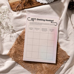Acceptance and Commitment Therapy (ACT) Getting Hooked Tracker - Etsy