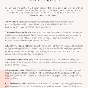 The Connection Between RSD and ADHD; Rejection Sensitivity Dysphoria and Attention Deficit ...