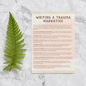 Trauma Narrative Worksheet: Trauma Recovery & Healing (PDF) - Etsy UK