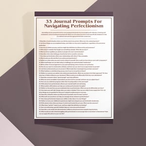 33 Journal Prompts for Navigating Perfectionism; Perfectionism ...